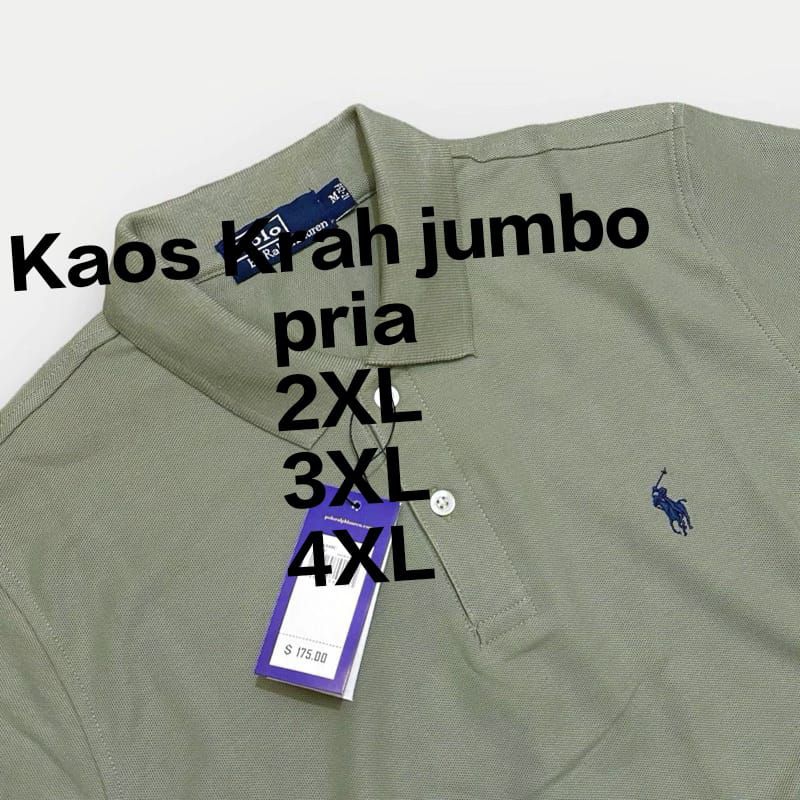 Jual Kaos Polo JUMBO Pria XXL XXXL XXXL / Kaos Polo Kerah Berkerah Polos Premium / Kaos Polo Big ...