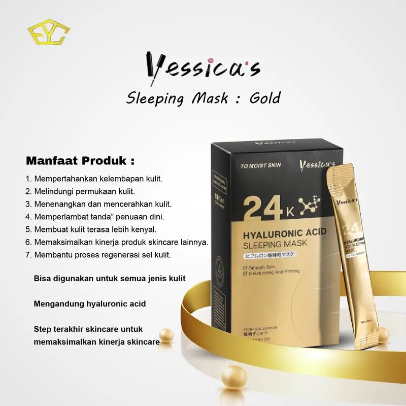 Jual YESSICA'S SLEEPING MASK 24K(MOISTURIZING,FIRMING,SMOOTH) | Shopee ...