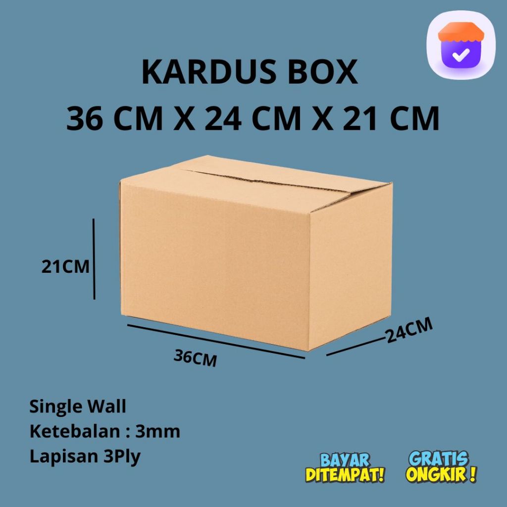 Jual Kardus Karton Box Packing Pindahan Polos 36 x 24 x 21 CM | Shopee ...