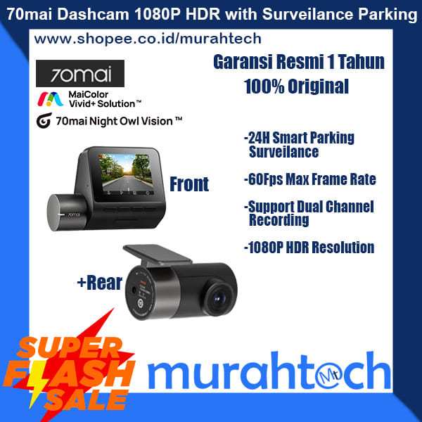 Jual 70mai Dash cam A200 1080P with Smart Parking Surveilance Dashcam ...