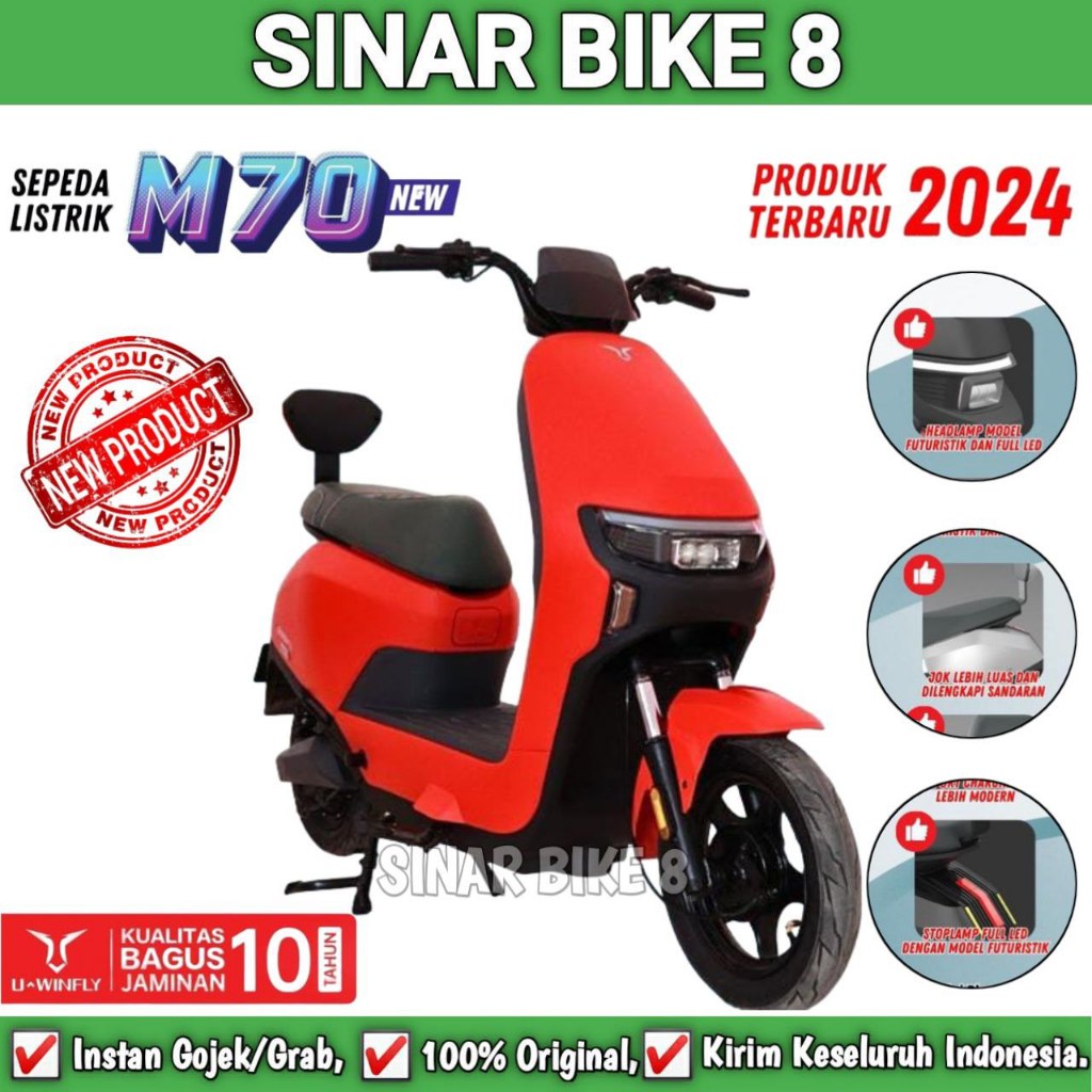 Jual Sepeda Listrik UWINFLY M60 M 60 // Uwinfly M70 M 70 Terbaru 500 Watt | Shopee Indonesia