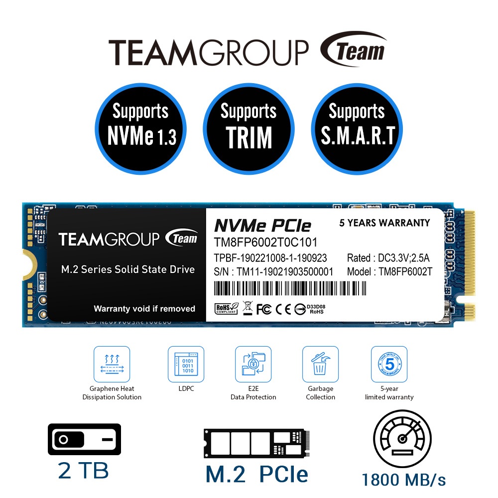 Jual TEAM MP33 2TB M.2 PCIe GEN3x4 NVMe - SSD 2TB | Shopee Indonesia