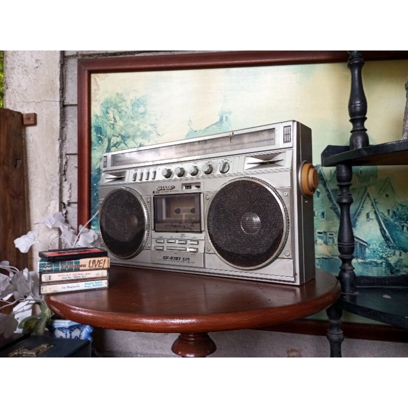 Jual Radio Tape Boombox Merk SHARP GF 8787 Antik Vintage lawas Kuno Tua ...