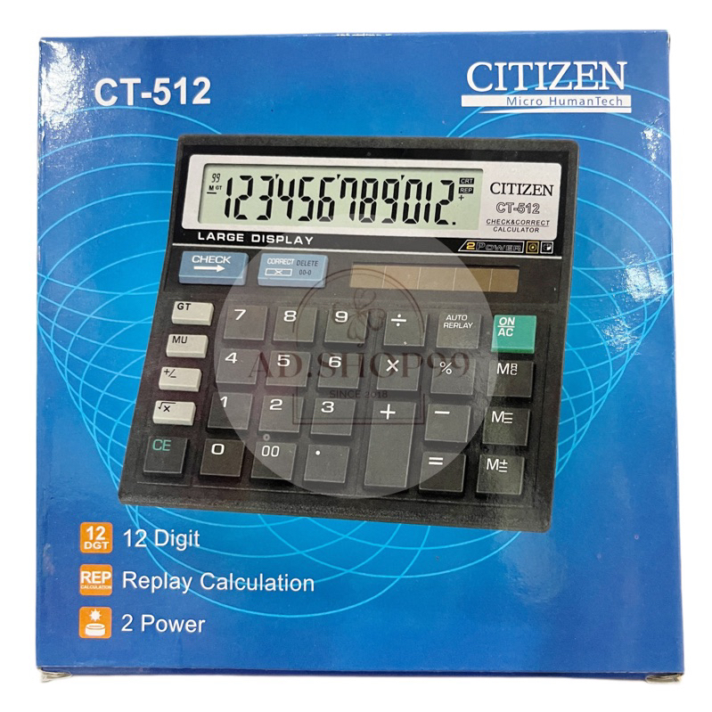 Jual KALKULATOR CT 512 DAGANG MEJA Kalkulator 12 digit CITIZEN 512 murah kalkulator bakul ...