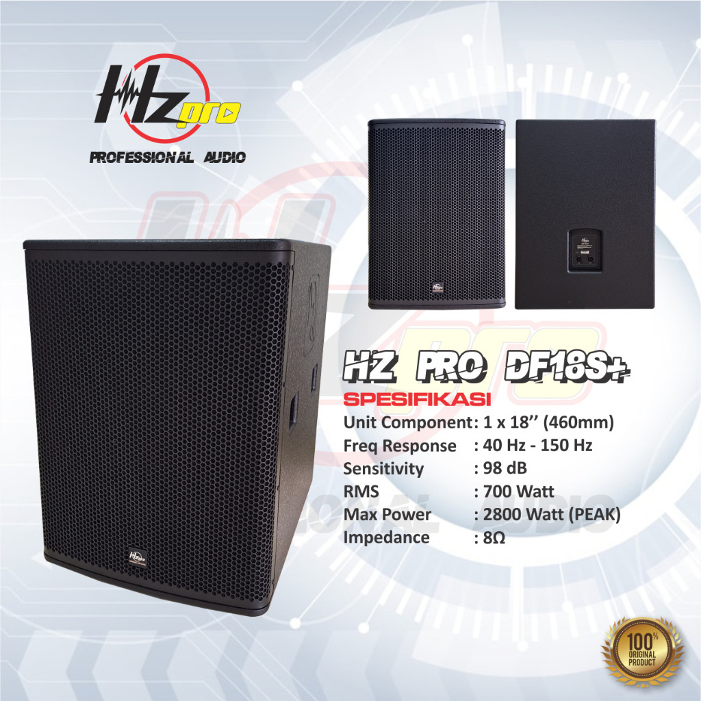 Jual SUBWOOFER HZ PRO DF 18S+ ORIGINAL | Shopee Indonesia