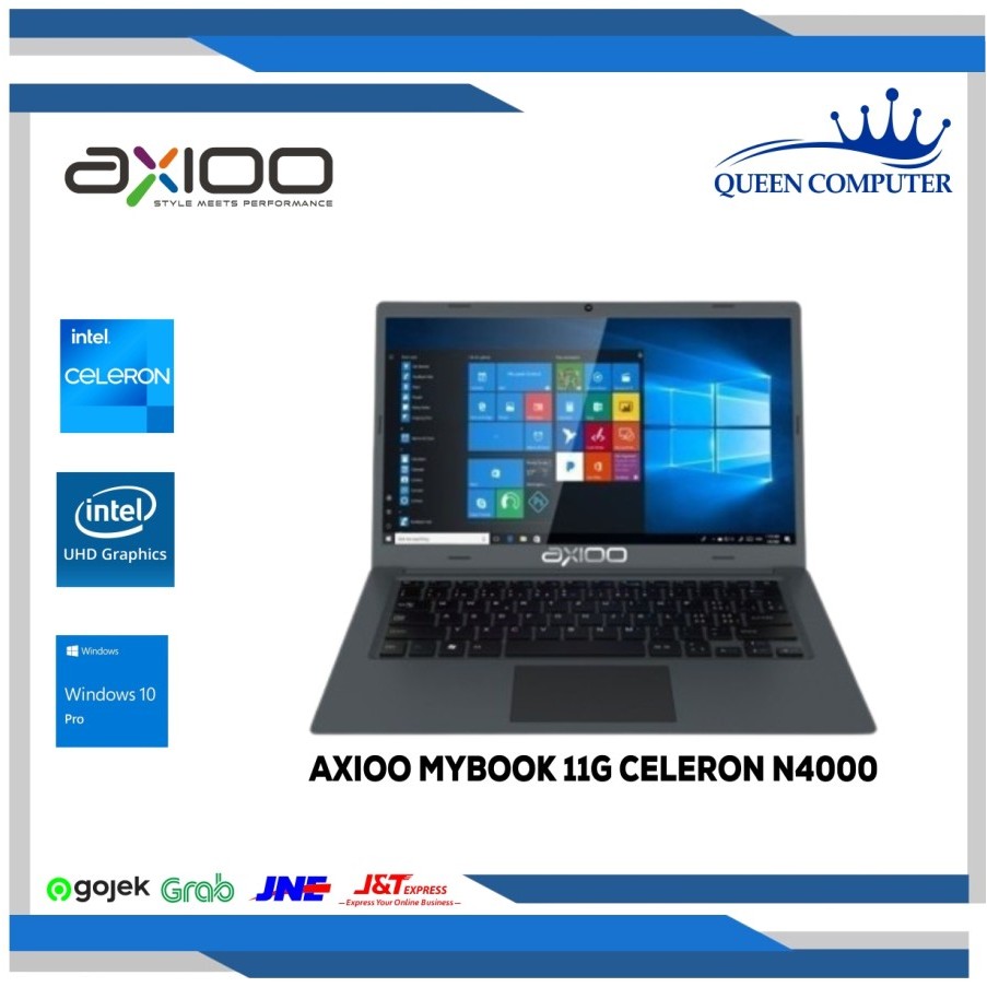 Jual Laptop AXIOO 11G Intel Celeron N4000 6GB 256GB W10 PRO GREY ...