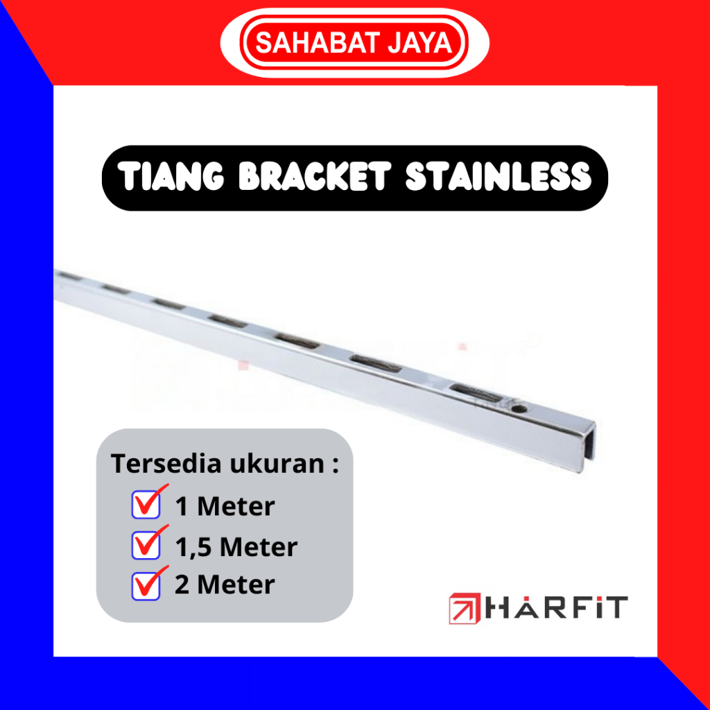 Jual HARFIT TIANG BRACKET REL BRAKET PENYANGGA RAK DINDING STAINLESS ...