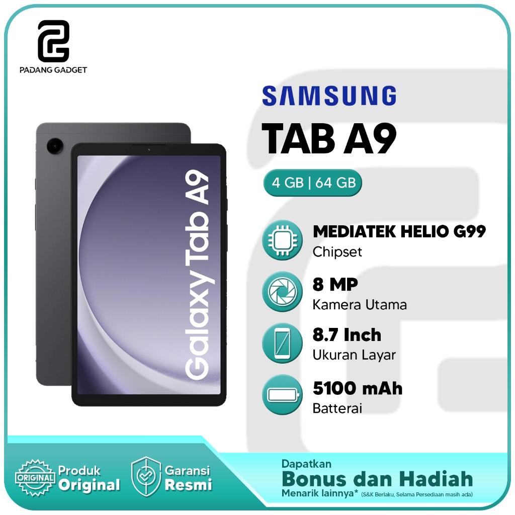 Jual Samsung Galaxy TAB A9 4/64 GB Pad Tablet Original Garansi Resmi ...