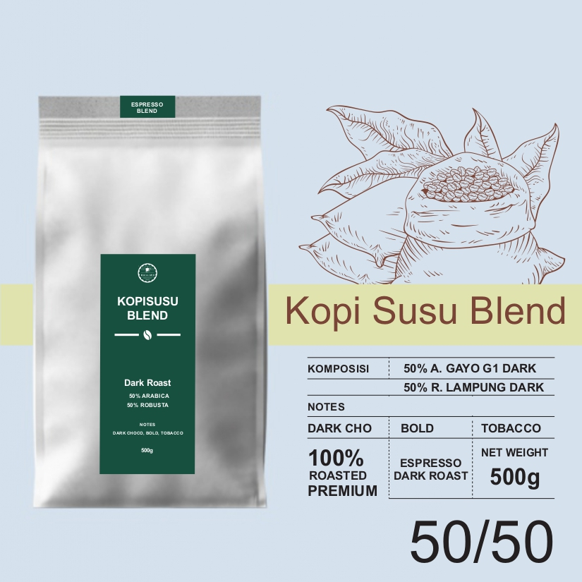 Jual Biji Kopi Espresso Blend A50/R50 Es Kopi Susu 500g - Biji/Bubuk ...