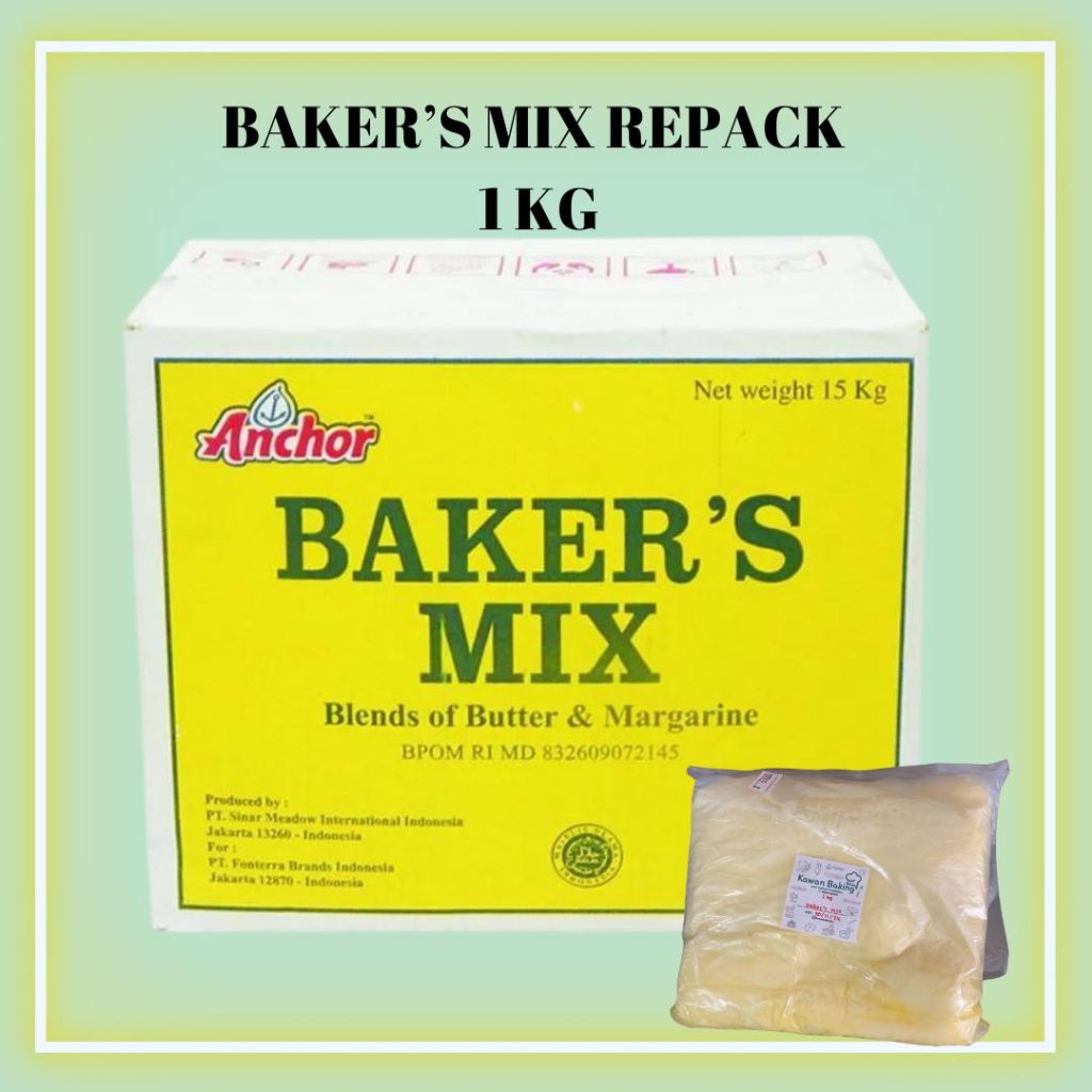Jual ANCHOR BAKER'S MIX REPACK 1 KG Butter Olahan untuk Kue Kering ...