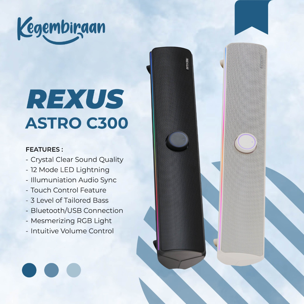 Jual Rexus Astro Soundbar C300 C-300 RGB Bluetooth Audio Speaker ...