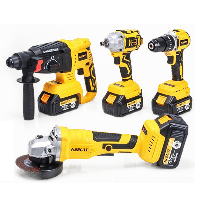 Jual KEELAT 4-in-1 Brushless Mesin Bor Cordless Impact Wrench Impact ...