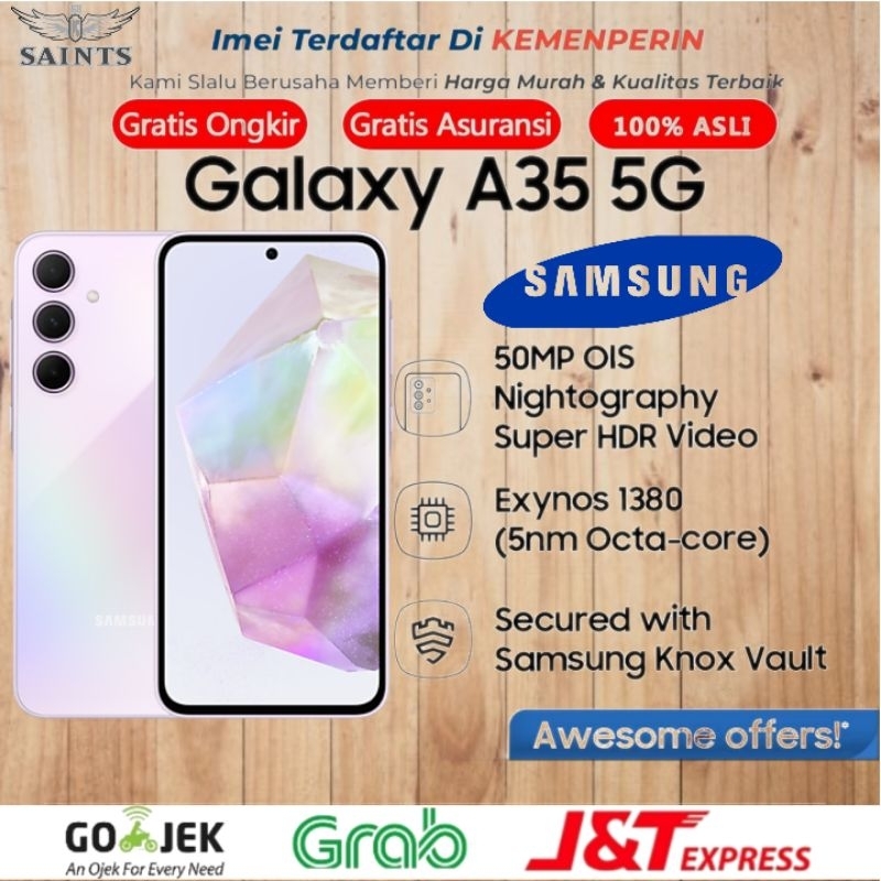 Jual Samsung A35 5G TAM Ram 8GB Rom 256GB 8/256GB Garansi Resmi Samsung 1 Tahun | Shopee Indonesia