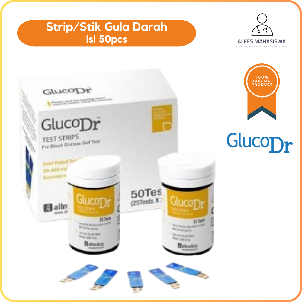 Jual Strip Stik Gula Darah GlucoDr isi 50pcs | Shopee Indonesia