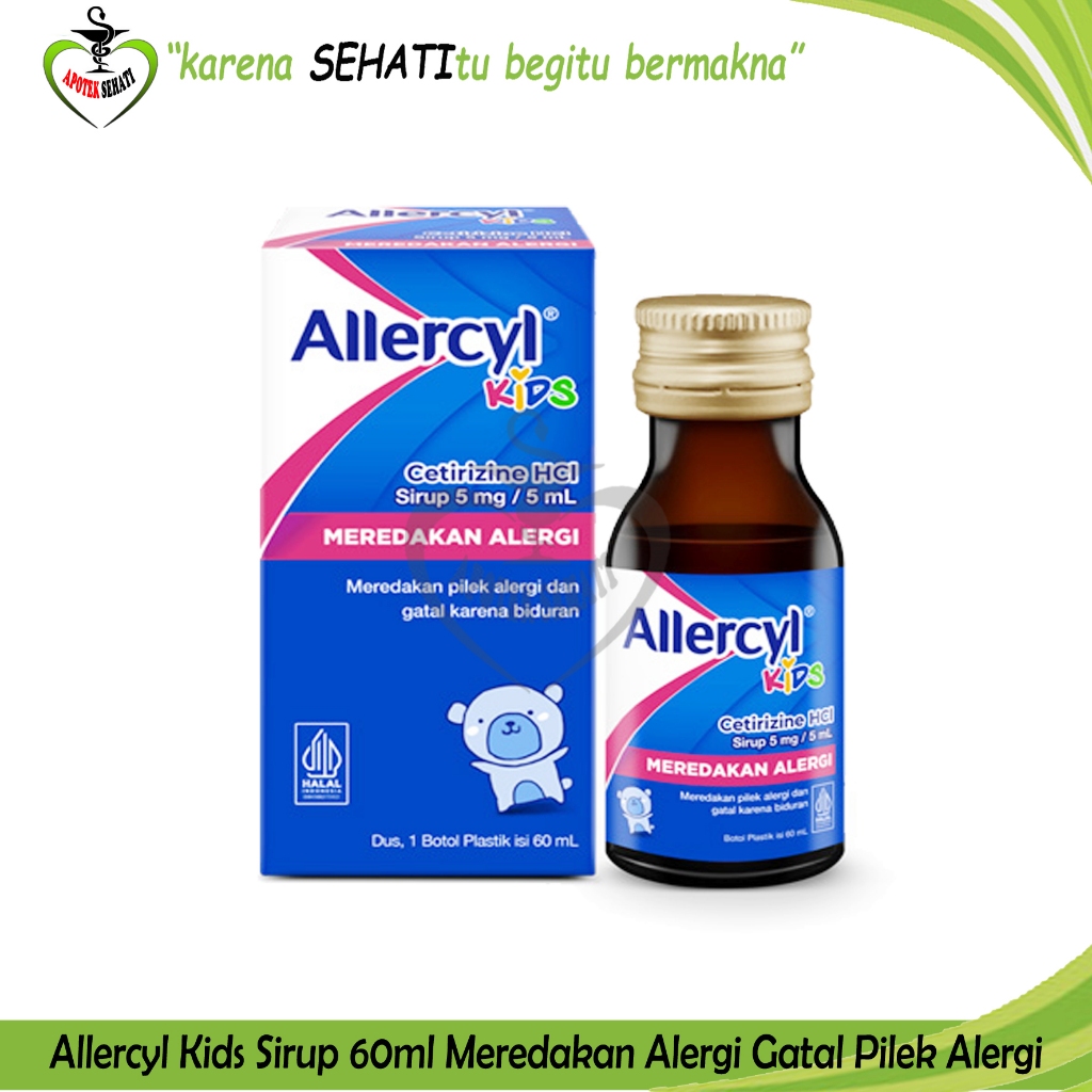 Jual Allercyl Kids Sirup Mengatasi Pilek Alergi Gatal Biduran Anak ...