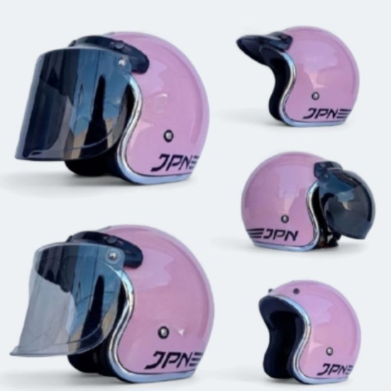 Jual Helm JPN List Chrome ping pastel Metalic | Shopee Indonesia