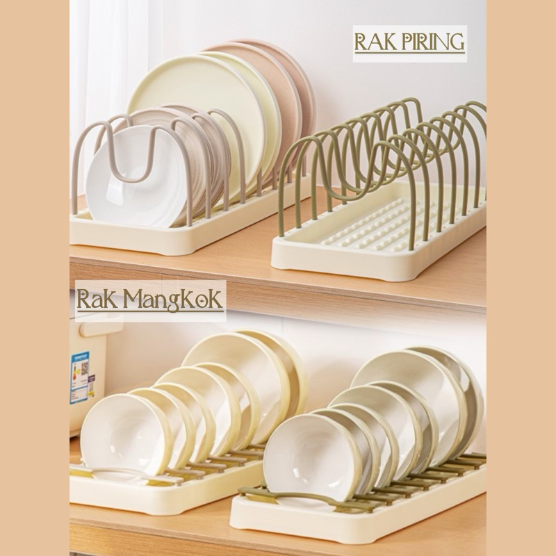 Jual Rak Piring Rak Mangkok Rak Penyimpanan Dapur Rak Penutup Panci ...