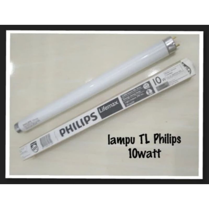 Jual PHILIPS Lampu TL TLD TL-D T8 10W 10 Watt 54 Putih / Lampu Neon 10W ...
