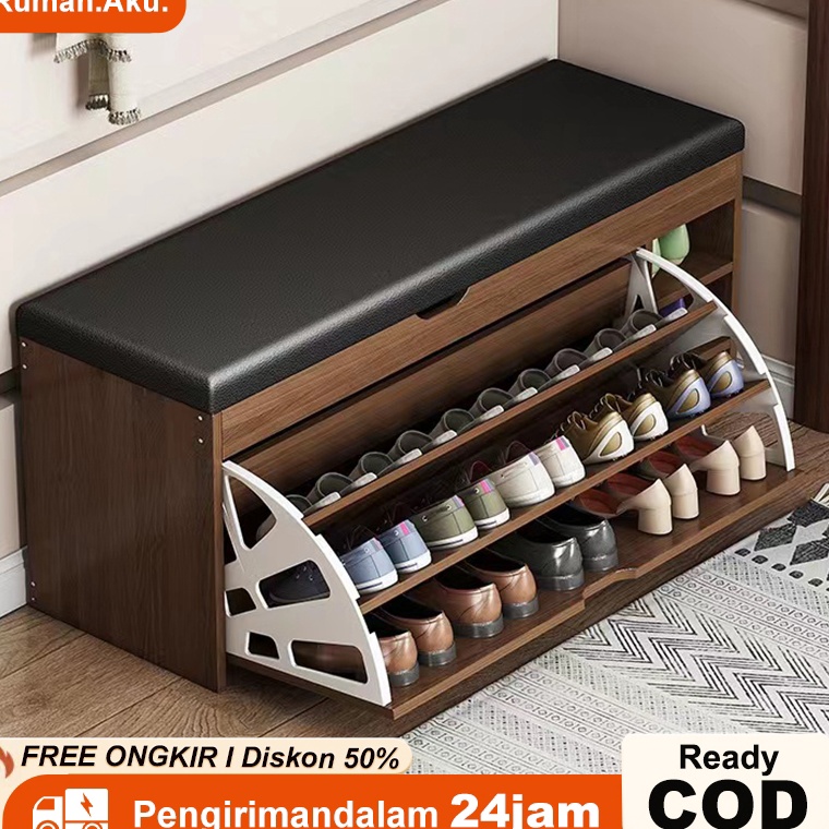 Jual BIG SALE RA Rak Sepatu Layer Puff Duduk Rak Sepatu Sofa Lemari ...