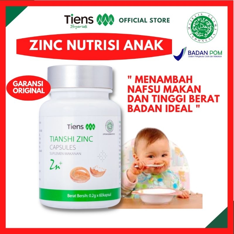 Jual ZINC CAPSULES TIENS VITAMIN ANAK | NAFSU MAKAN | PENGGEMUK BADAN ...