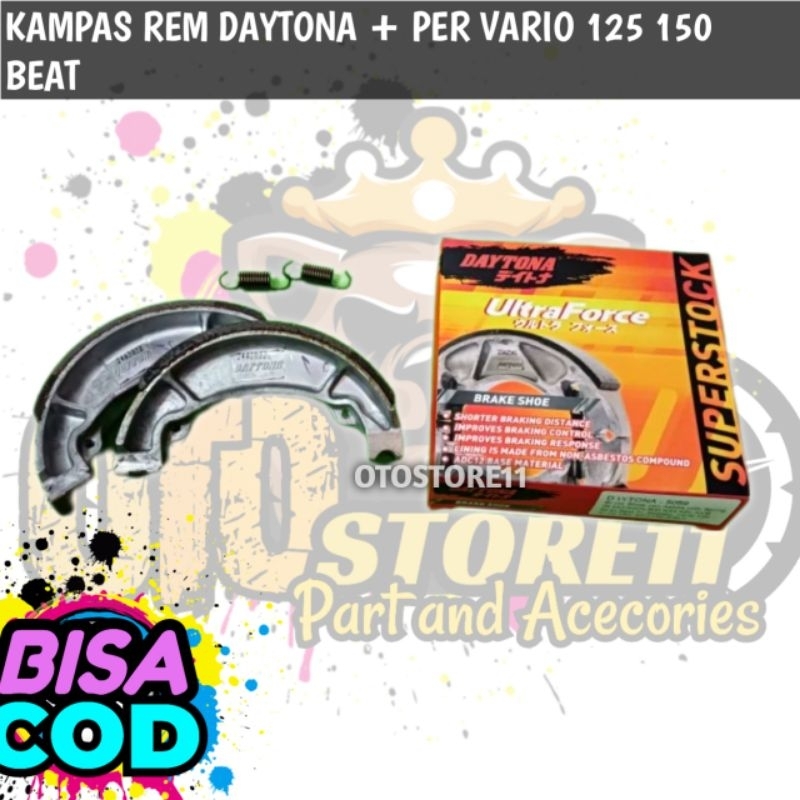 Jual KAMPAS REM BELAKANG DAYTONA PIRODO BRAKE SHO VARIO BEAT VARIO 125 ...