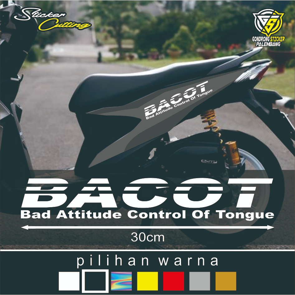 Jual Sticker Cutting BACOT - Stiker Bacot Body Motor - Stiker Racing ...
