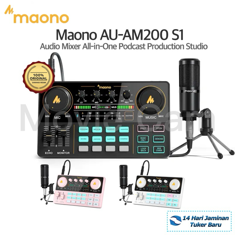 Jual Maonocaster Maono AU-AM200 S1 Starter Bundle Portable Audio Mixer ...