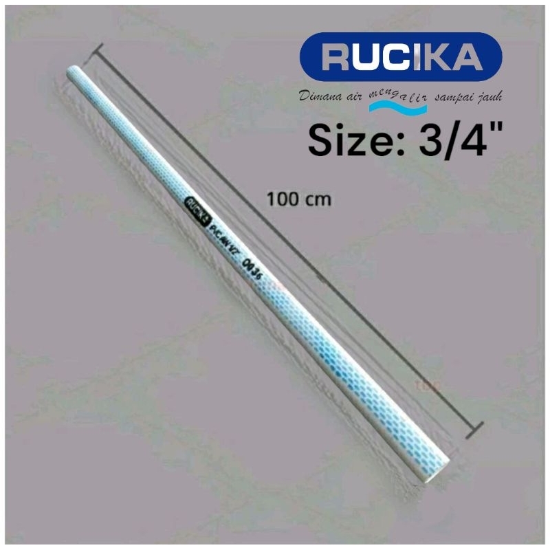 Jual Pipa Potongan 3/4" Inch AW Rucika 100 cm Pipa PVC Rucika 3/4" AW ...