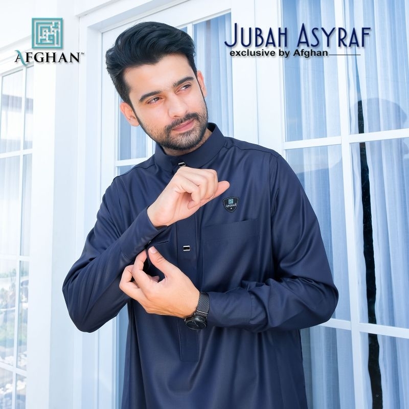 Jual Jubah Saudi Pria ASYRAF Model Kerah Kemeja Lengan Manset Model ...