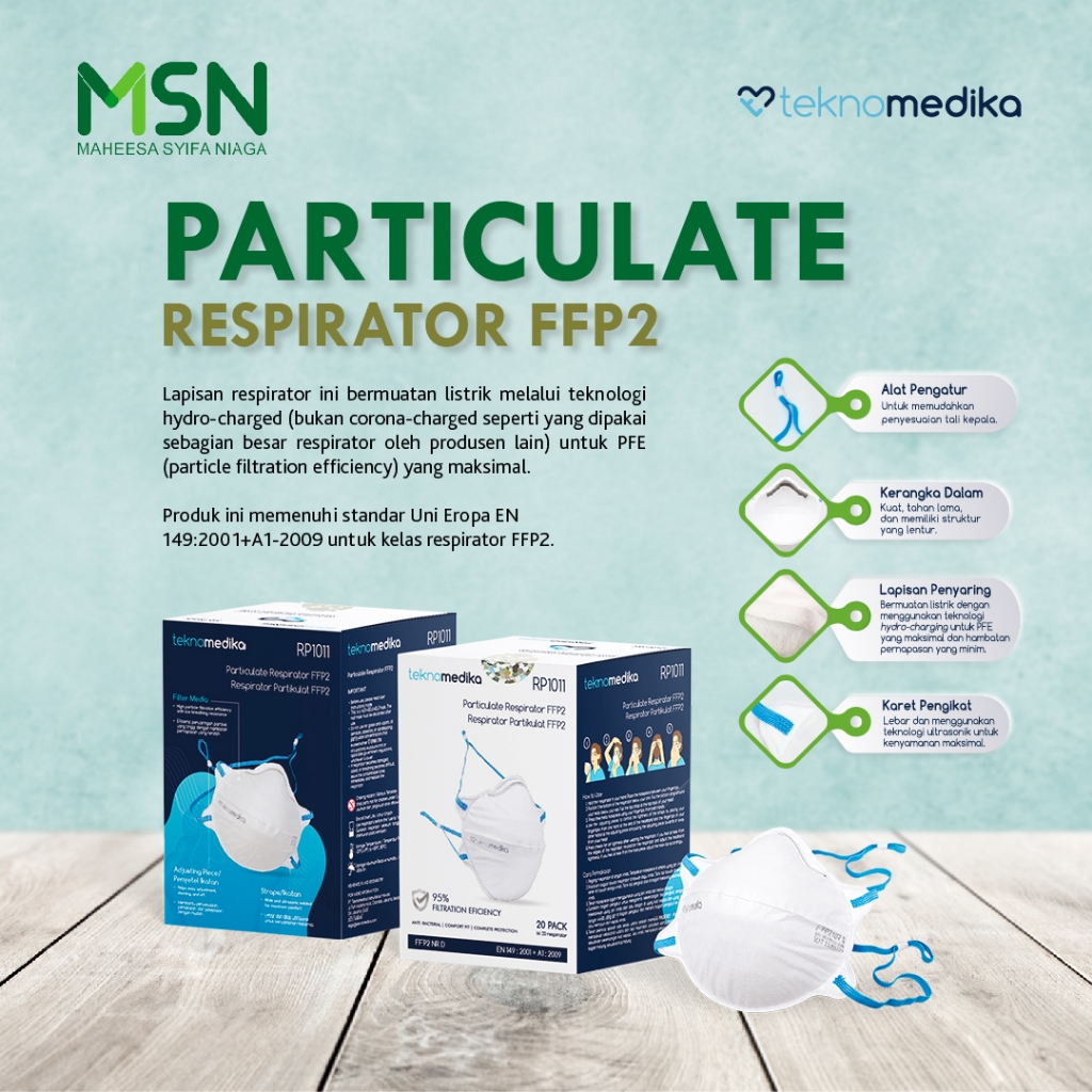 Jual Masker FFP2 / N95 Particulate Respirator RP1011 Teknomedika ...