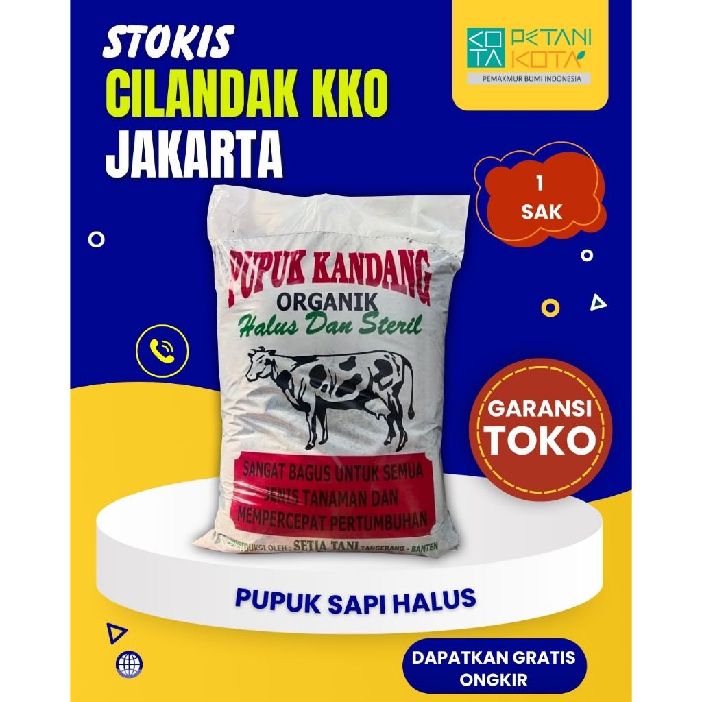 Jual Pupuk Kandang Sapi Organik Karung Plastik Kemasan Besar Kohe +-15 ...