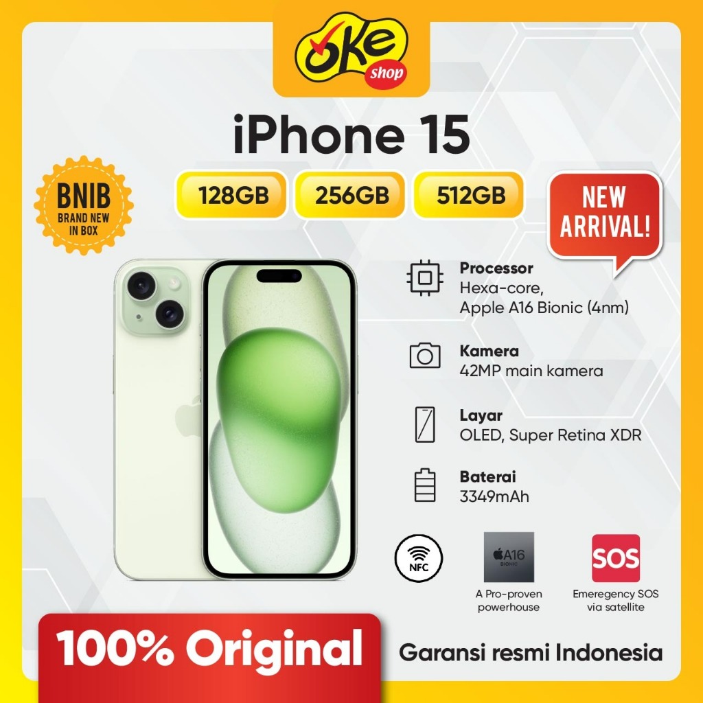 Jual Handphone Apple iPhone 15 - Garansi Resmi | Shopee Indonesia