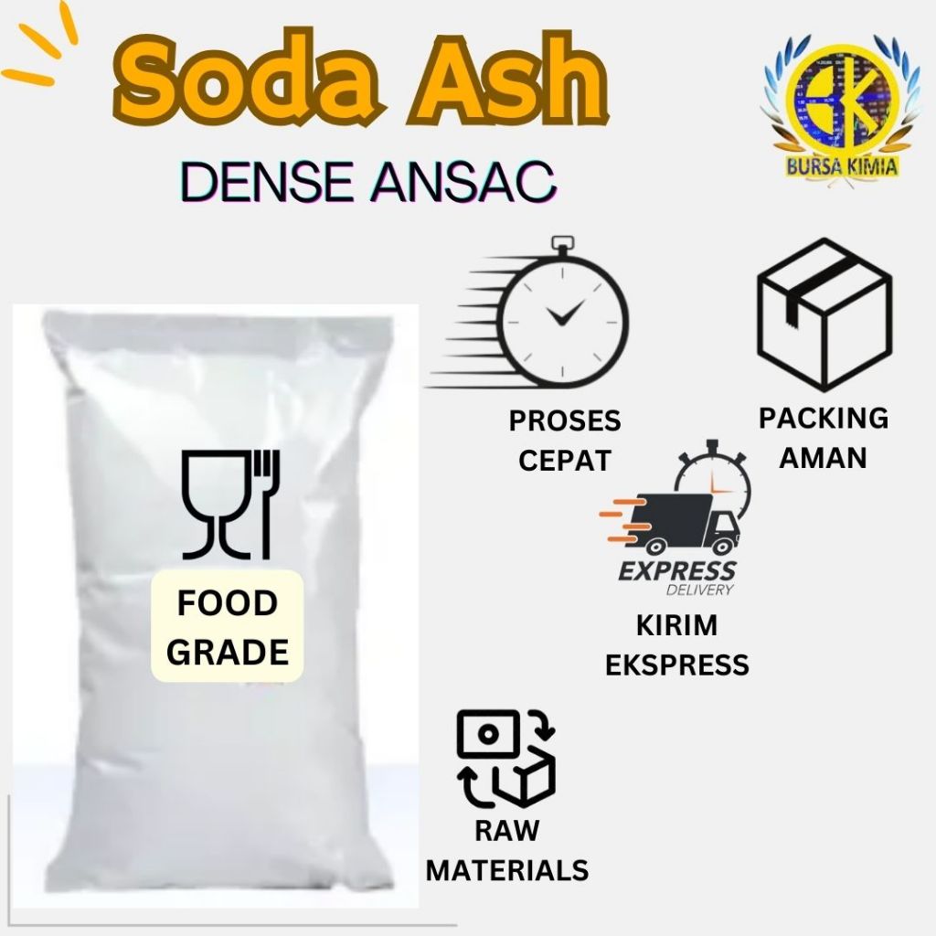 Jual Soda Ash Food Grade 1kg / Air Abu / Sodium Carbonate Pengenyal Mie ...