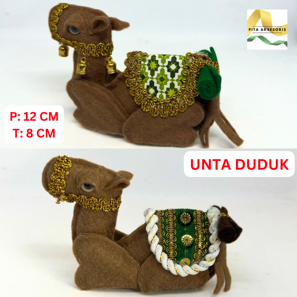 Jual (12 PCS) Hiasan Lebaran Boneka Unta Onta Coklat Sedang 8 CM Flanel ...