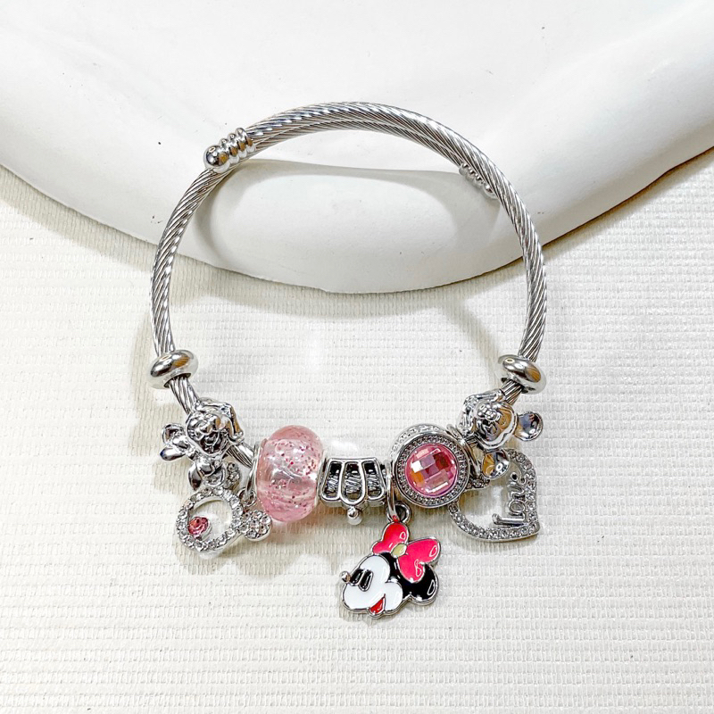 Jual Premium Gelang Pandora Charms Bracelet Serut Titanium Asli Wanita ...