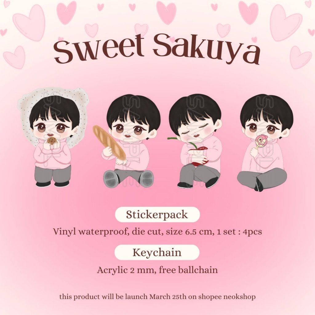Jual NCT WISH "SWEET SAKUYA" KEYCHAIN, STICKER | Shopee Indonesia