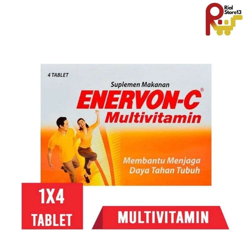 Jual ENERVON C Multivitamin Tablet Per-Strip (1 Strip @4 Tablet ...