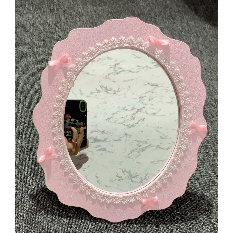 Jual kaca dinding standing mirror cermin aesthetic custom kaca vintage ...