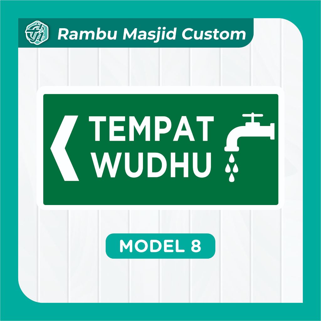 Jual Akrilik/ Rambu/ Sign Masjid Arah Tempat Wudhu- 30cm x 15cm ...