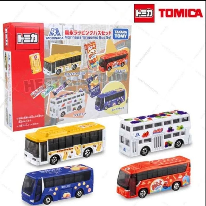 Jual TOMICA MORINAGA WRAPPING BUS SET TAKARA TOMY MINI BUS BISCUIT ...
