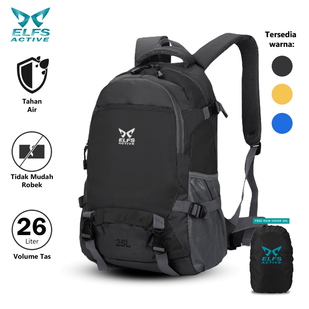 Jual ELFS ACTIVE Tas Ransel Gunung 26 L Semi Water Resitant Outdoor Hiking Bag Tas Carrier FREE ...