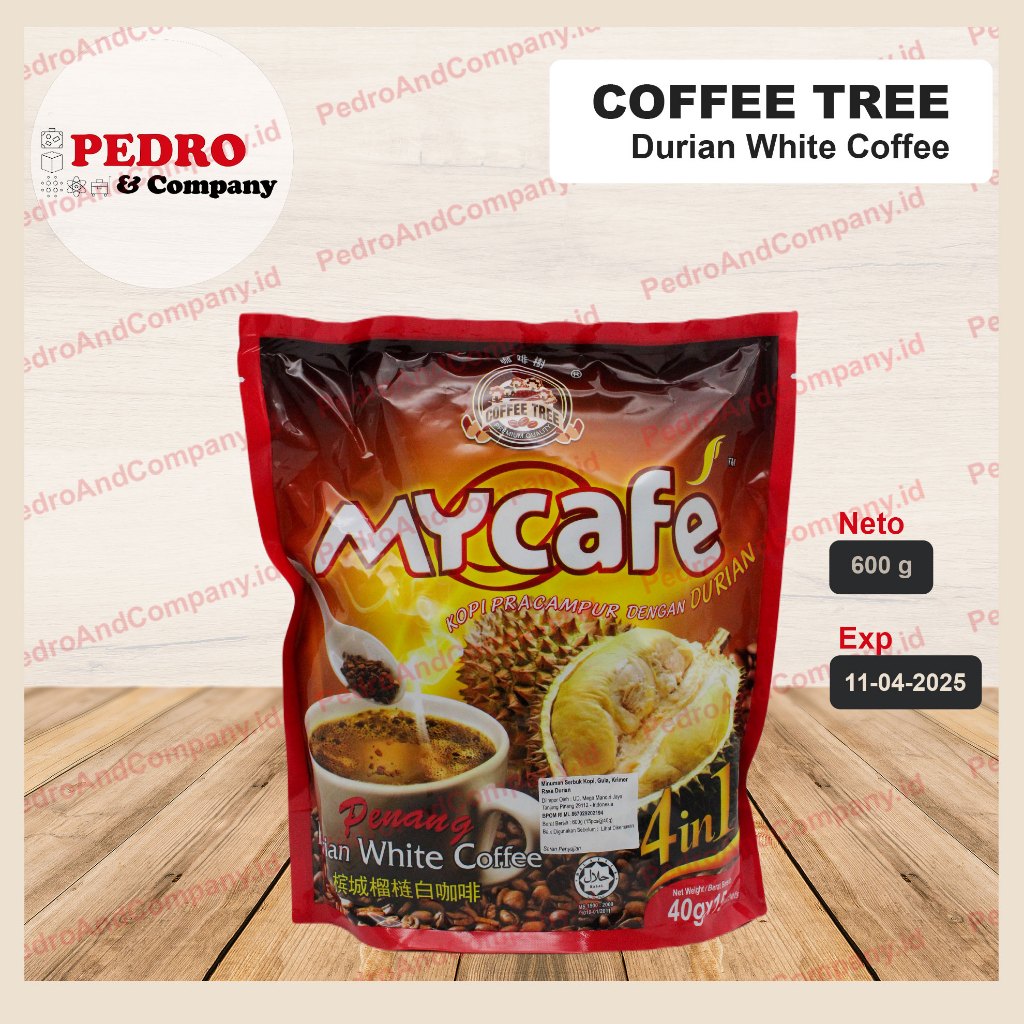 Jual Coffee tree mycafe DURIAN coffee 4in1 15 sachet kopi duren penang | Shopee Indonesia
