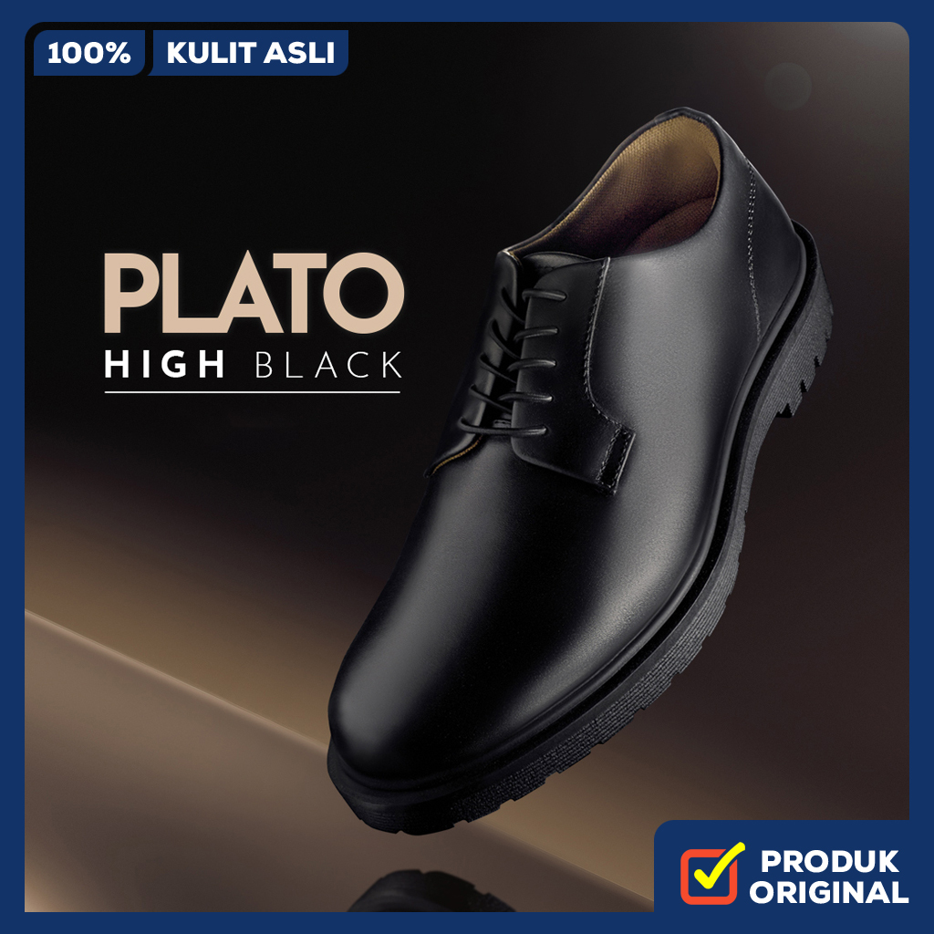 Jual PLATO HIGH BLACK ORIGINAL x KENZIOS Sepatu Formal Kulit Sapi Asli ...
