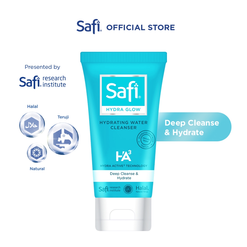 Jual Safi Hydra Glow Hydrating Water Cleanser 125gr - Pembersih Wajah ...
