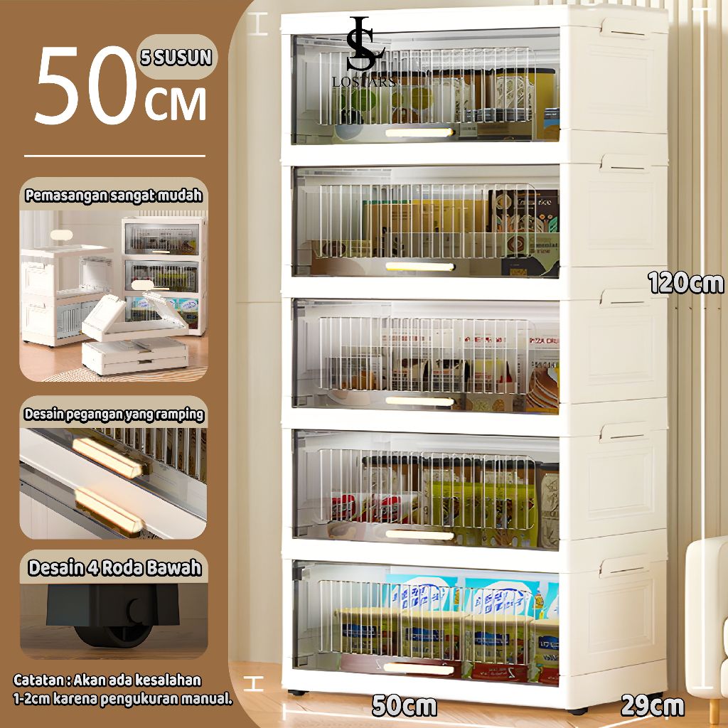 Jual Lostars T3 (Tidak Perlu Instalasi) Rak Kabinet Susun Lipat/Rak ...
