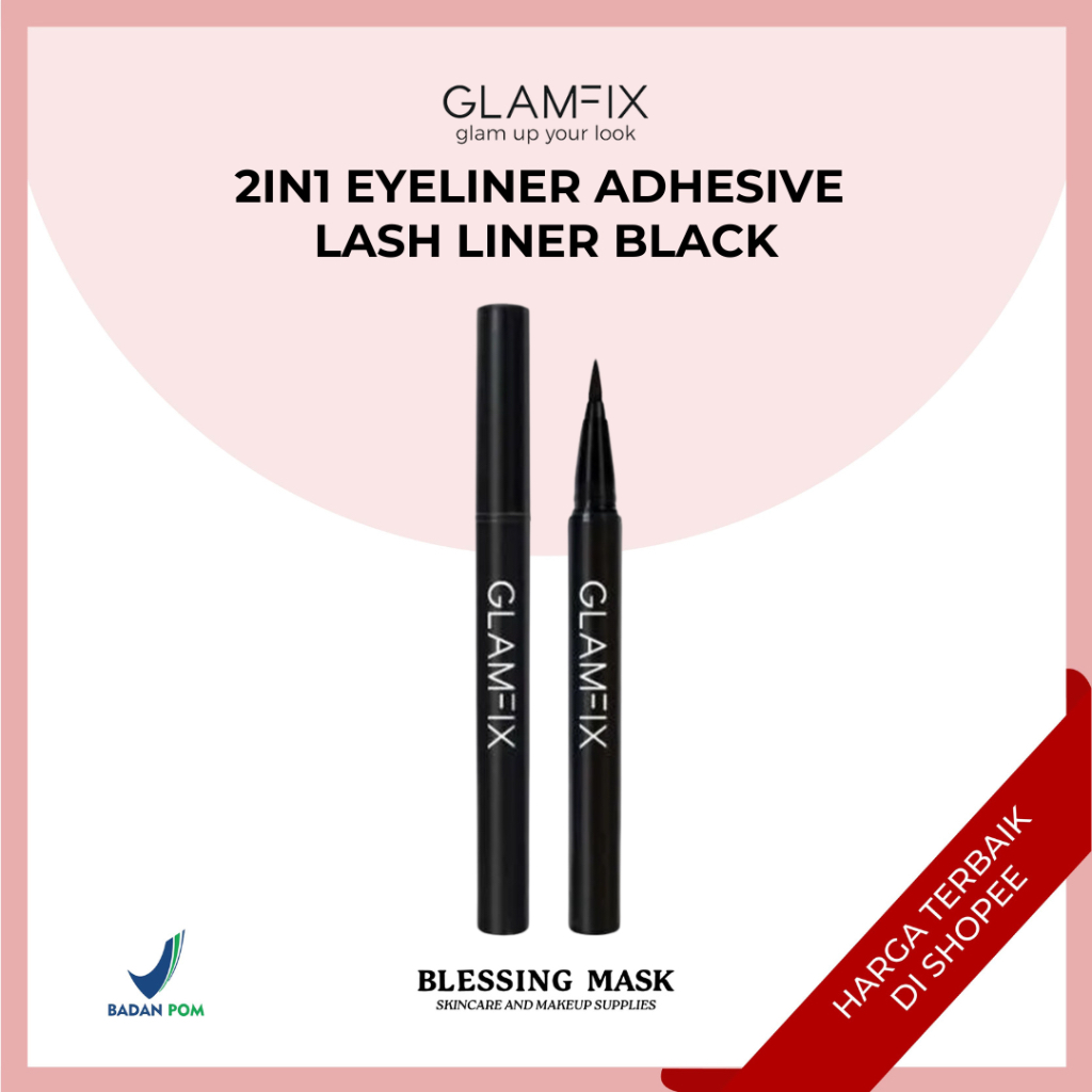 Jual GLAMFIX 2in1 Eyeliner Adhesive Lash Liner BLack | Shopee Indonesia
