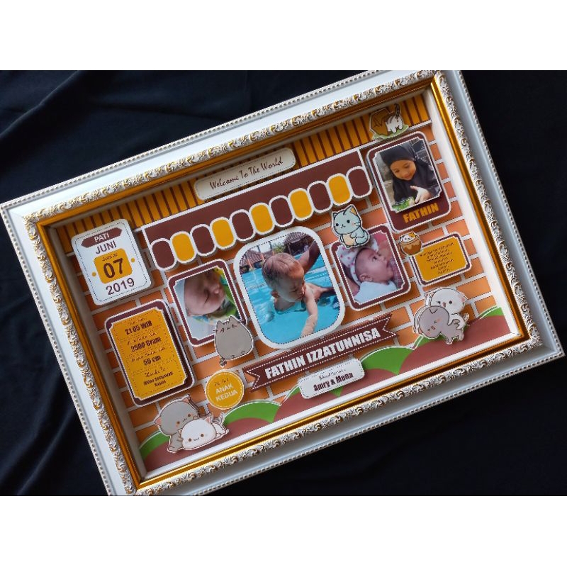 Jual Biodata Baby 3D 15R | Bingkai 3D | Papan Nama Bayi | Biodata Pop ...