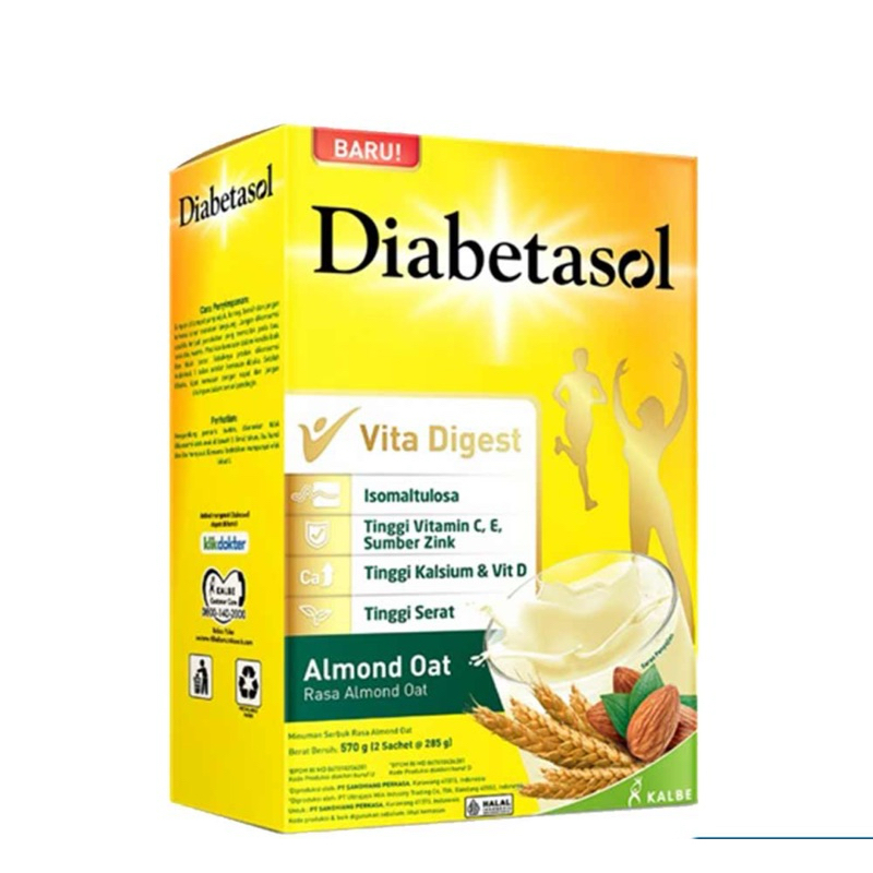 Jual Diabetasol Susu Bubuk Vanilla almond oat 570 g | Shopee Indonesia