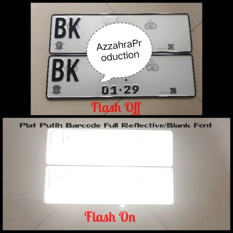 Jual Plat Mobil Barcode Full Blank jika kesorot Lampu | Shopee Indonesia