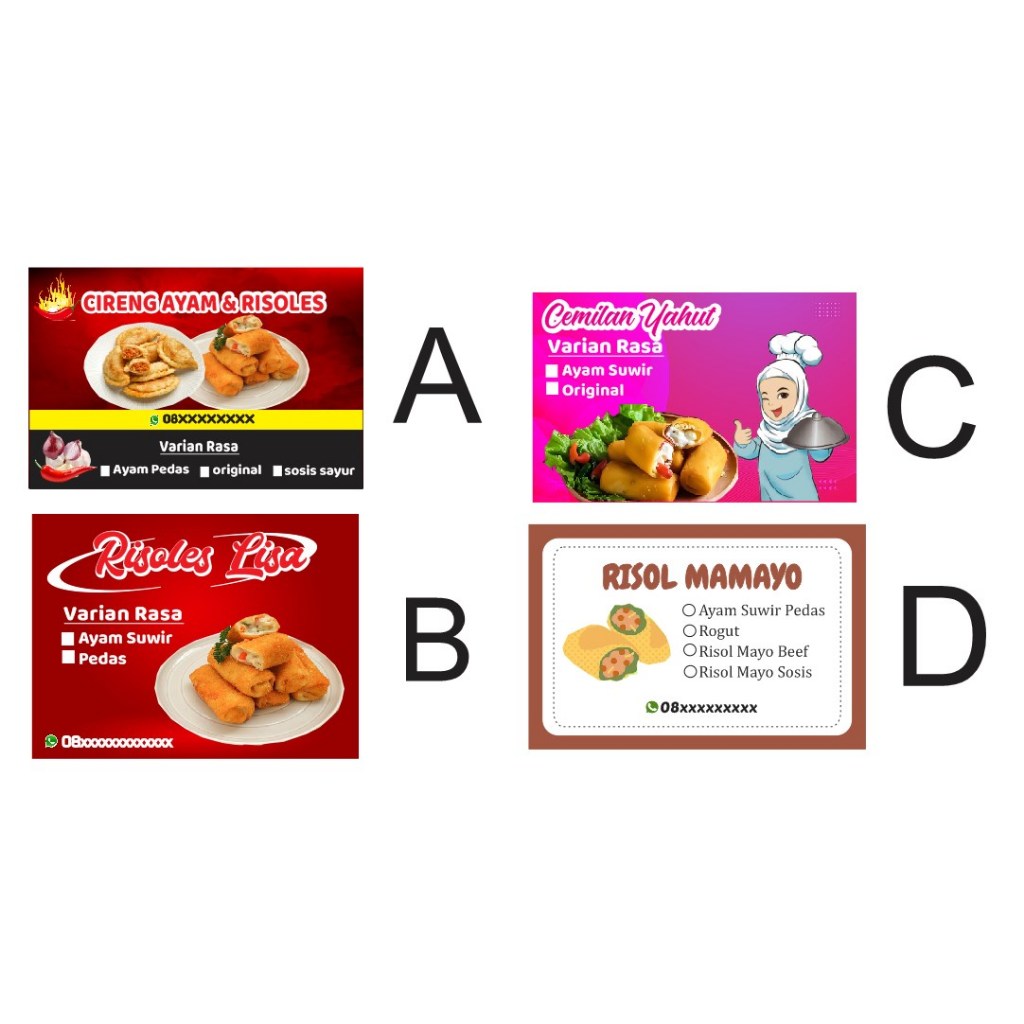 Jual sticker risol/stiker risoles ayam | Shopee Indonesia